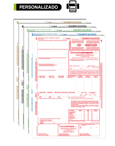 Impresos CMR para impresora láser personalizados